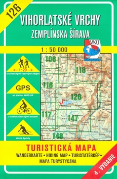 Skladaná mapa Vihorlatské Vrchy, Zemplínska Šírava 1 : 50 000 - 126 ...