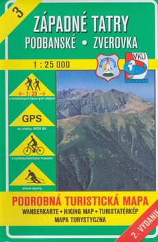 Skladaná mapa Západné Tatry Podbanské Zverovka 1 : 25 000 - 3 Podrobná ...