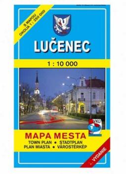 Skladaná mapa Lučenec Mapa mesta Town plan Stadtplan Plan miasta ...